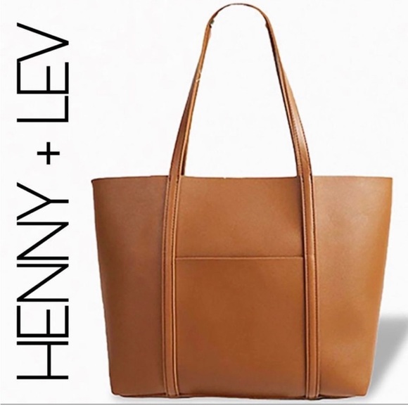 Henny + Lev | Bags | Henny Lev Danielle Tote Bag In Cognac Nwot | Poshmark